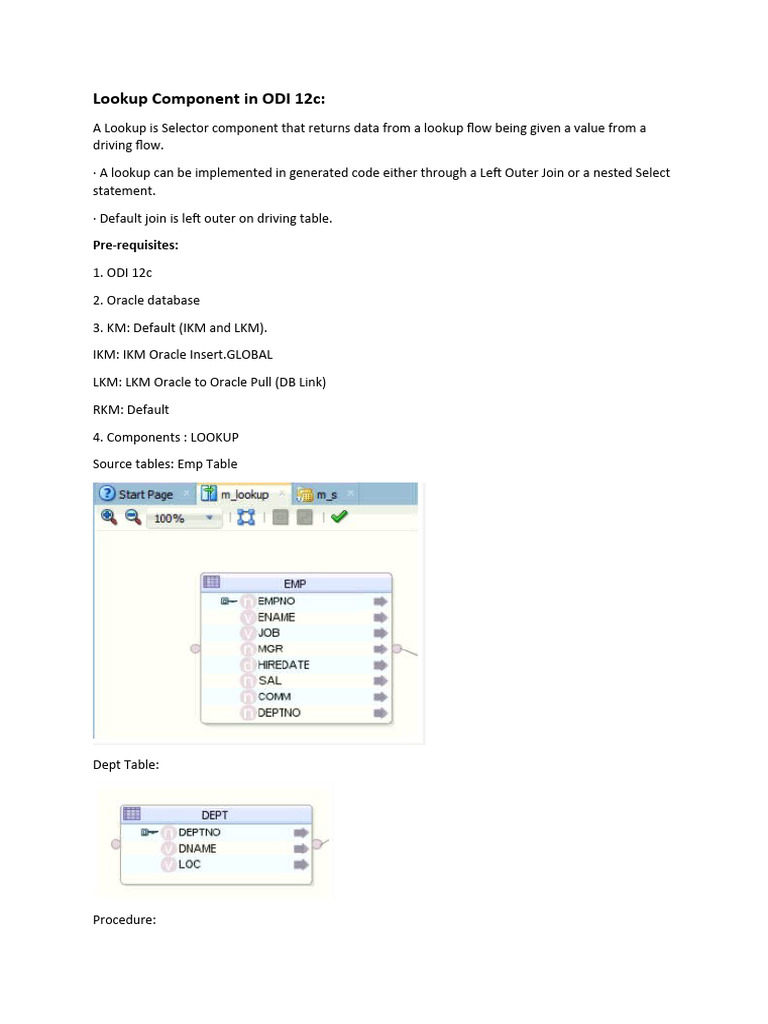 ODI 12c - Component - Lookup | PDF