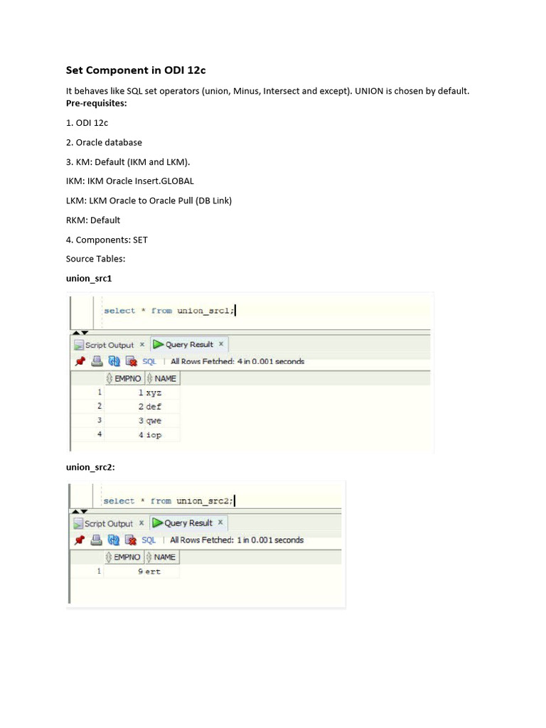 ODI 12c - Component - SET | PDF