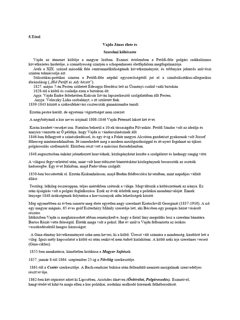 Vajda Gina Versek | PDF