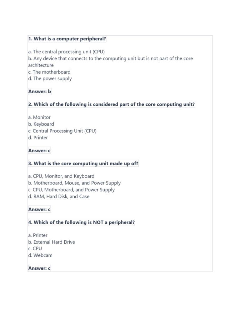 CSE111 Mcq's | PDF | Computer Data Storage | Random Access Memory