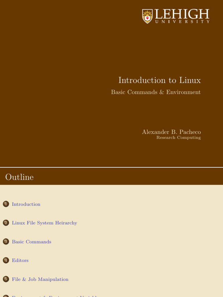 Introduction To Linux - Basic Commands & Environment - Linux-2 | PDF | Linux | Linux Distribution