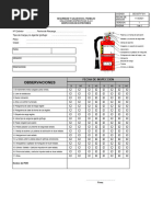 Formato Inspeccion de Extintores | PDF