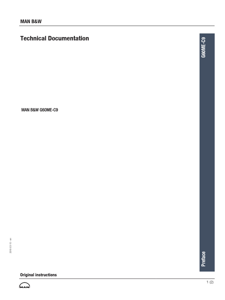 MAN B&W G60ME-C9 Technical Documentation | PDF