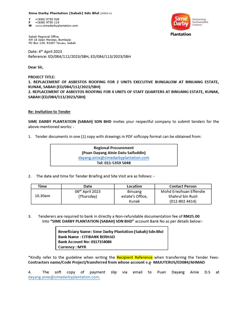 Invitation Letter-Roofing-Binuang Estate 2r | PDF