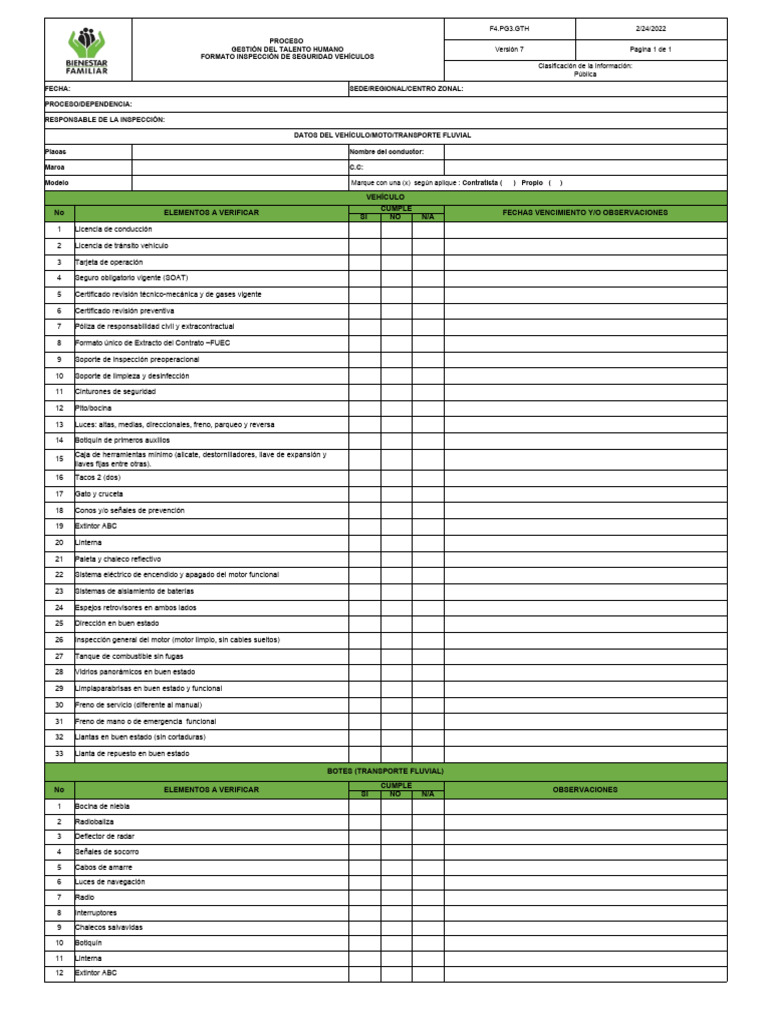 f4.pg3 .GTH Formato Inspeccion de Seguridad Vehiculos v7 | PDF ... f4.pg3 .GTH Formato Inspeccion de Seguridad Vehiculos v7 | PDF ...