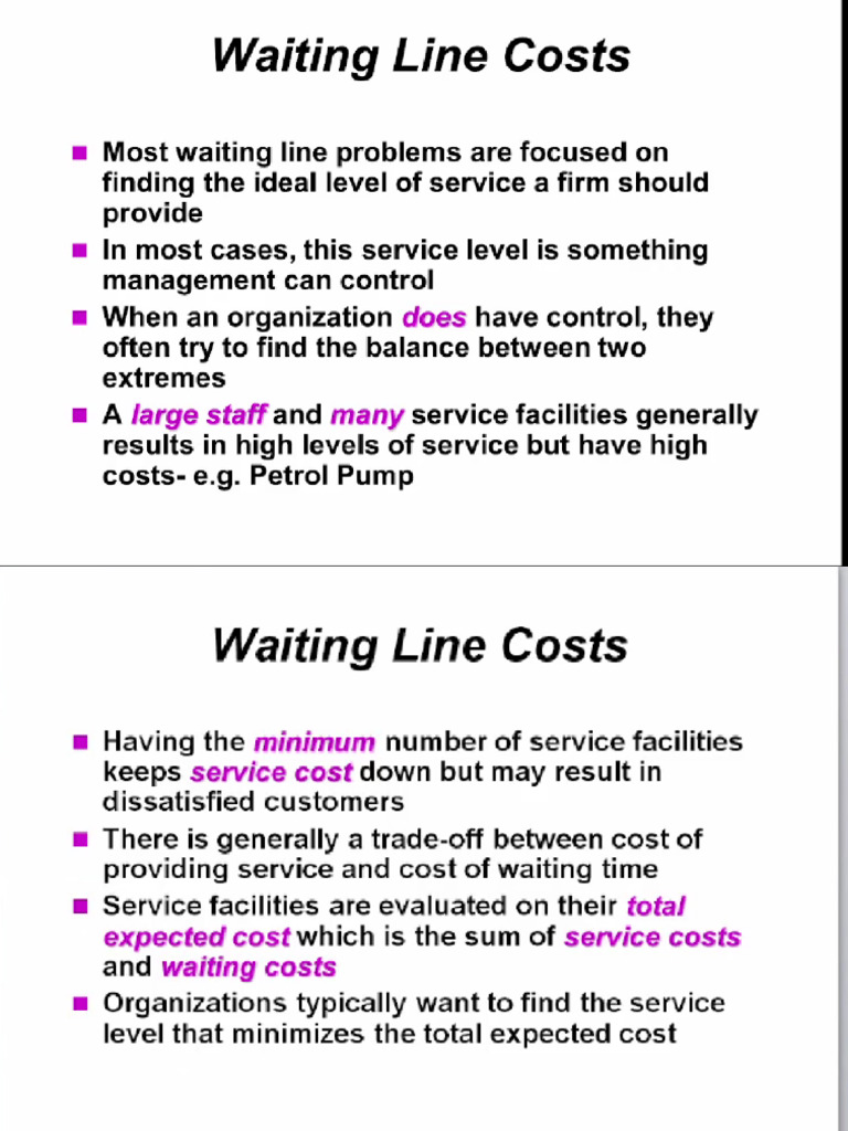 Waiting Line & Queuing Theory | PDF