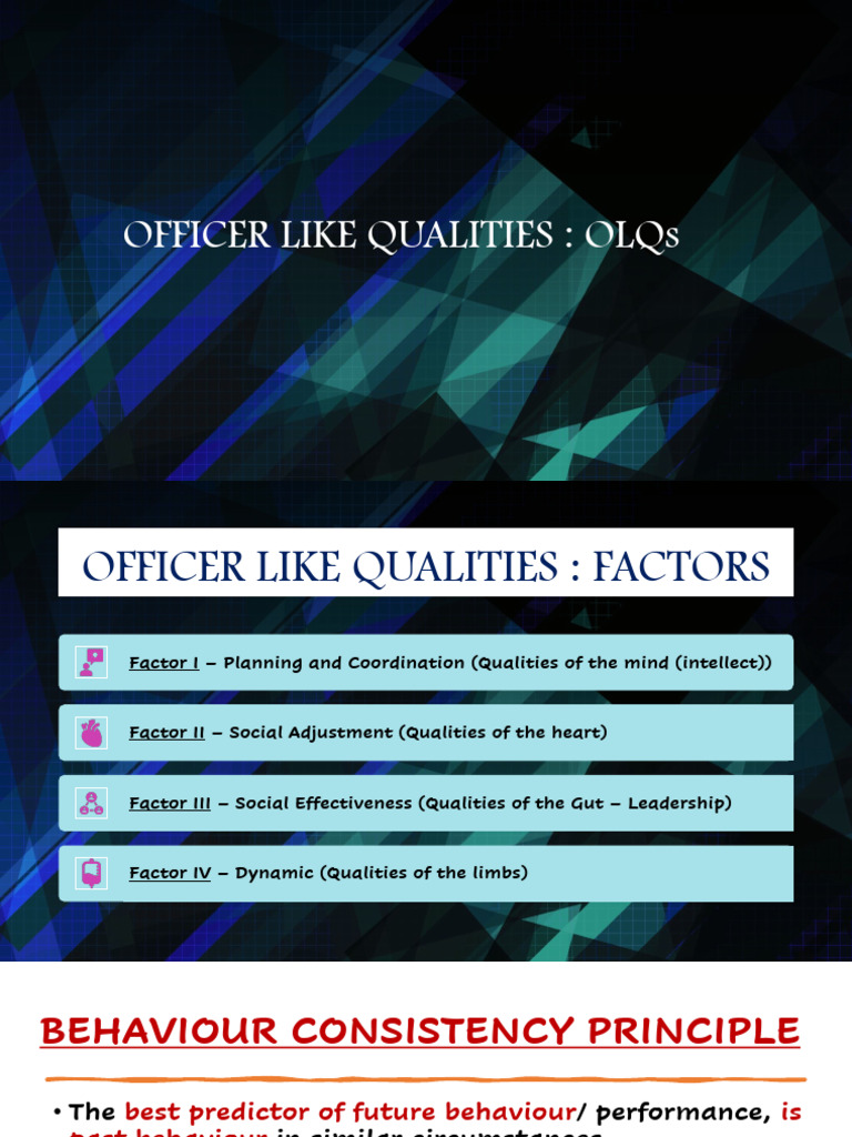 OLQs | PDF | Reason | Behavior