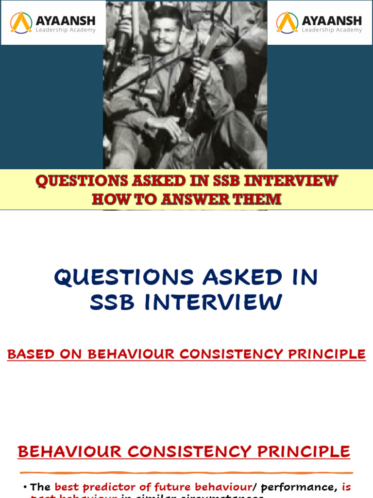 SSB Interview Prep Guide | PDF | Job Interview | Psychological Concepts