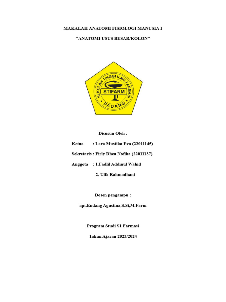Anatomi dan Fungsi Usus Besar Manusia | PDF | Kajian Bahasa Asing ...