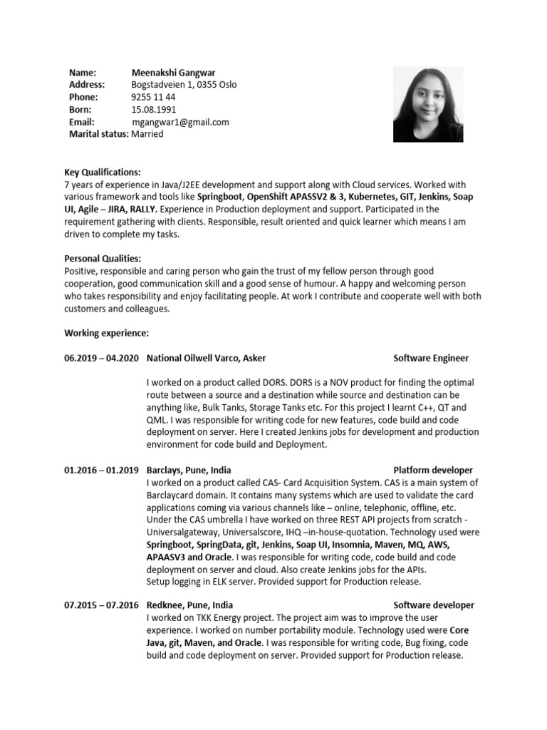 CV Meenakshi | PDF | Cloud Computing | Java (Programming Language)