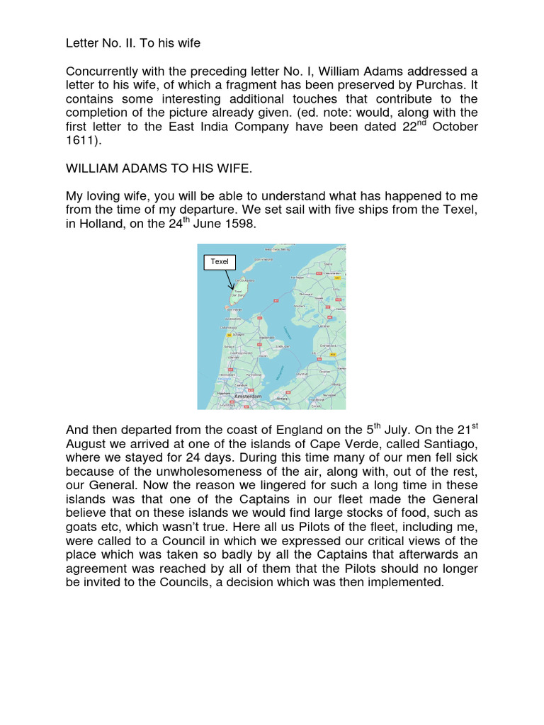 Letter To The English Wife of Will Adams Aka Miura Anjin From Japan in Modern English | PDF | Wound