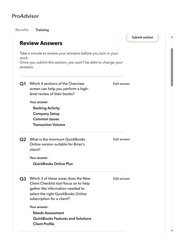 Pro Advisor Section 1 | PDF