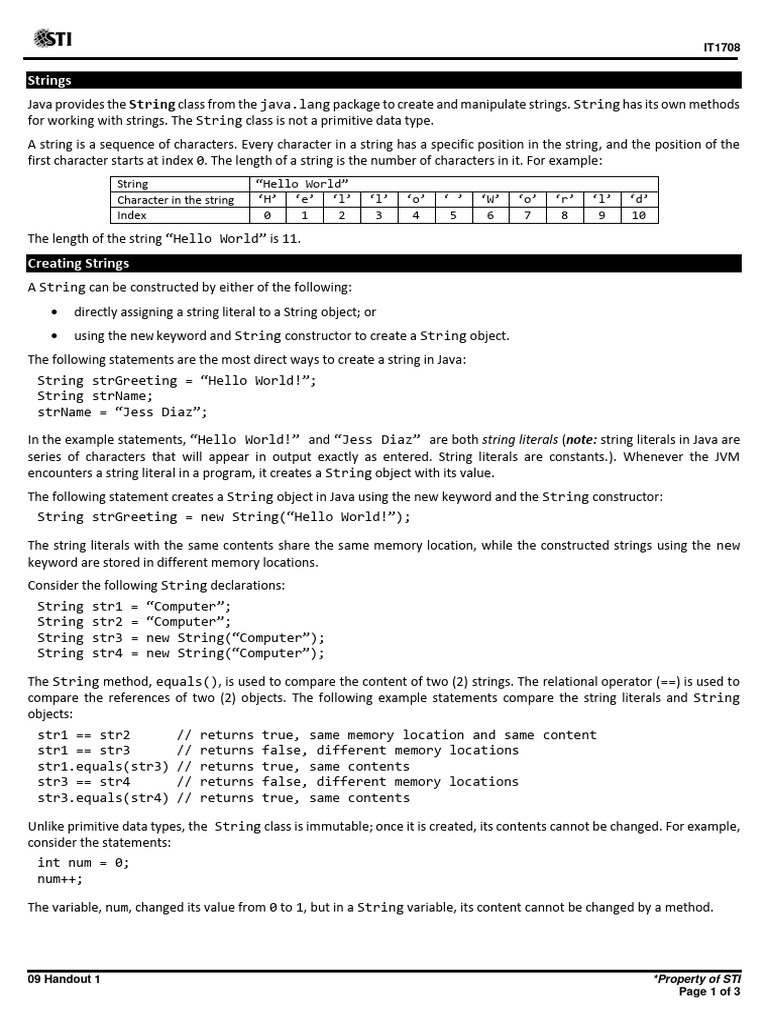 09 Strings Pdf String Computer Science Method Computer Programming 8250