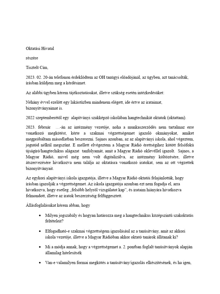 Oktatási Hivatal | PDF