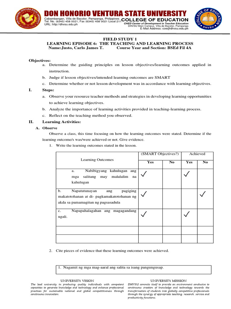 To Print - FS1 E6. | PDF | Teaching | Learning