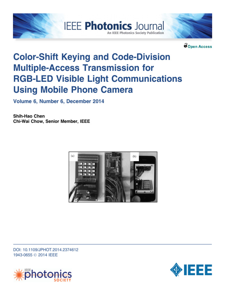 Color-Shift Keying and Code-Division Multiple-Access Transmission For RGB-LED Visible Light ...