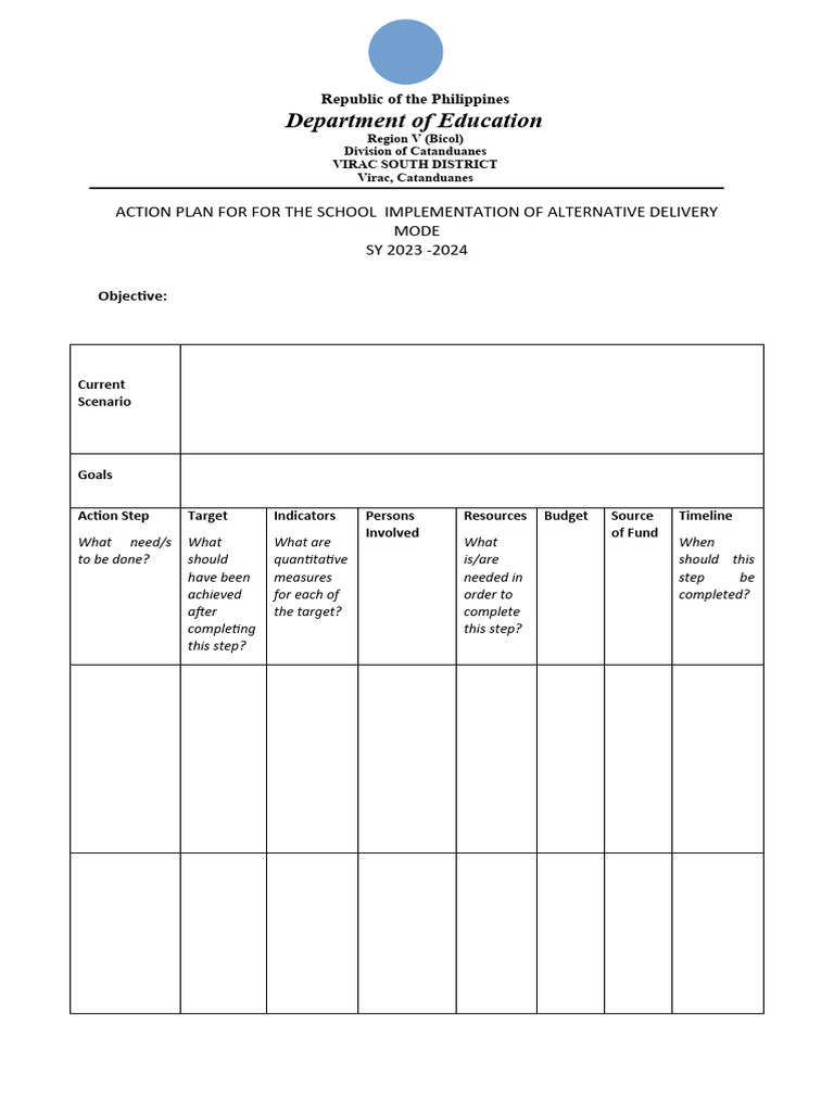 Action Plan Template | PDF