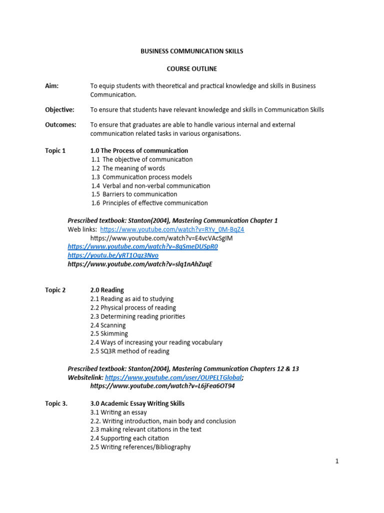707.business Communication Skills | PDF | Communication | Citation