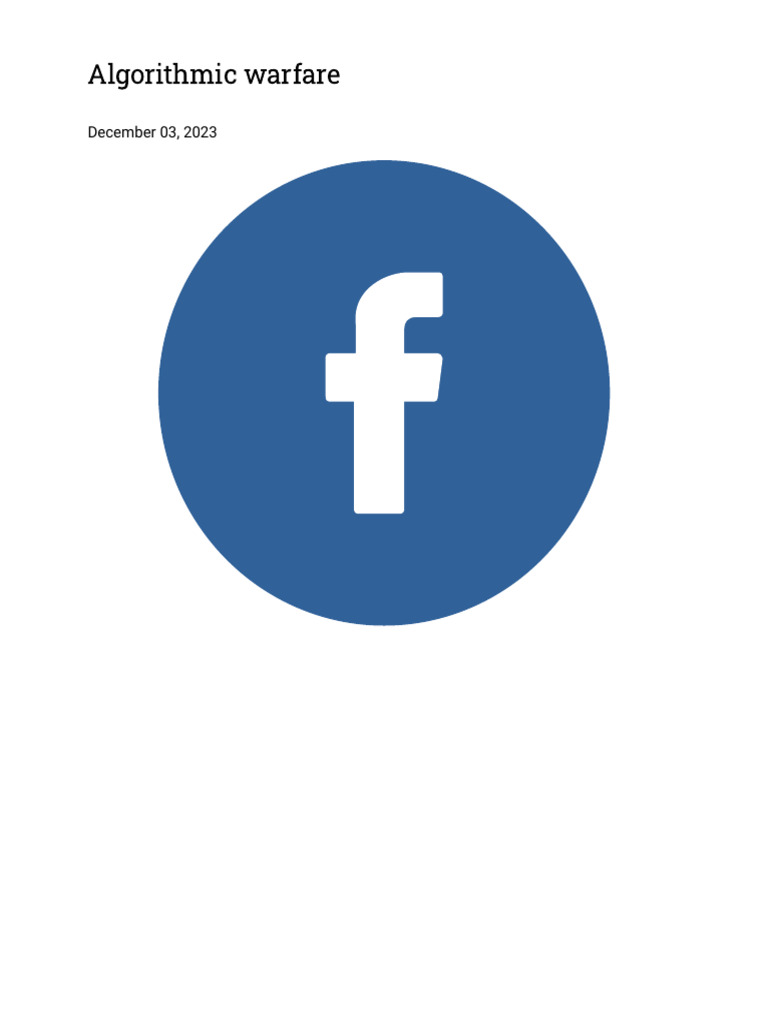 Algorithmic Warfare | Download Free PDF | Military Intelligence ...
