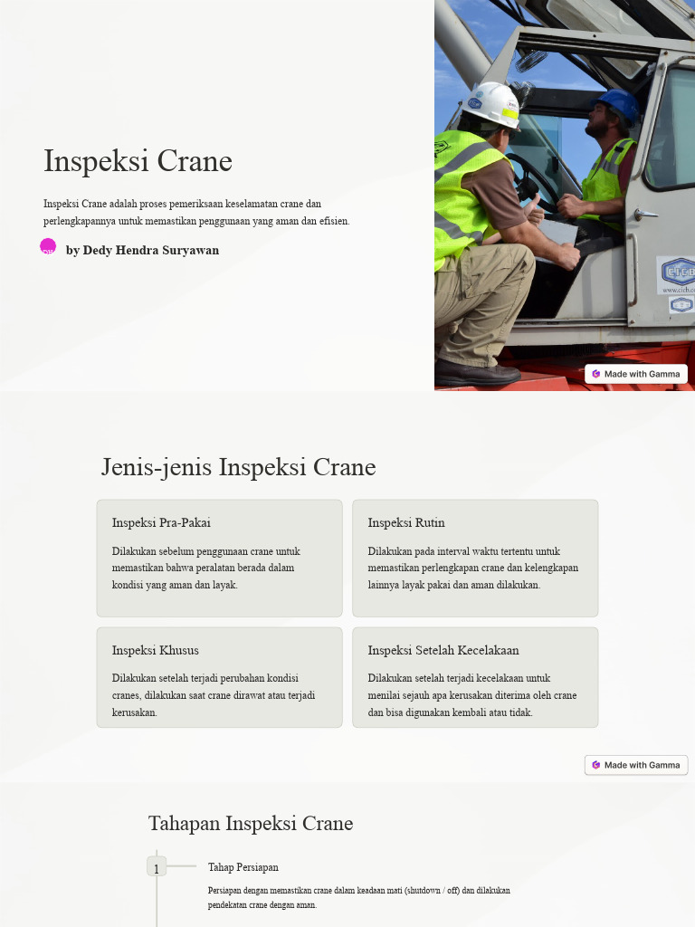 Inspeksi Crane | PDF