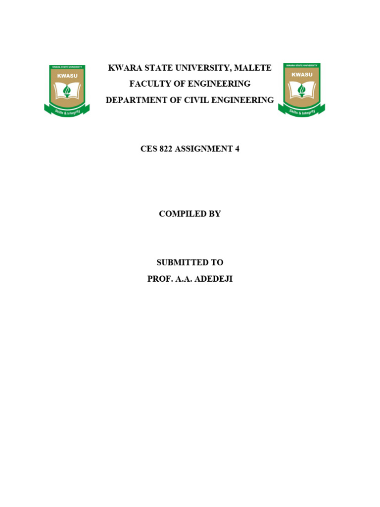 Ces 822 Assignment 4 PDF | PDF | Beam (Structure) | Buckling