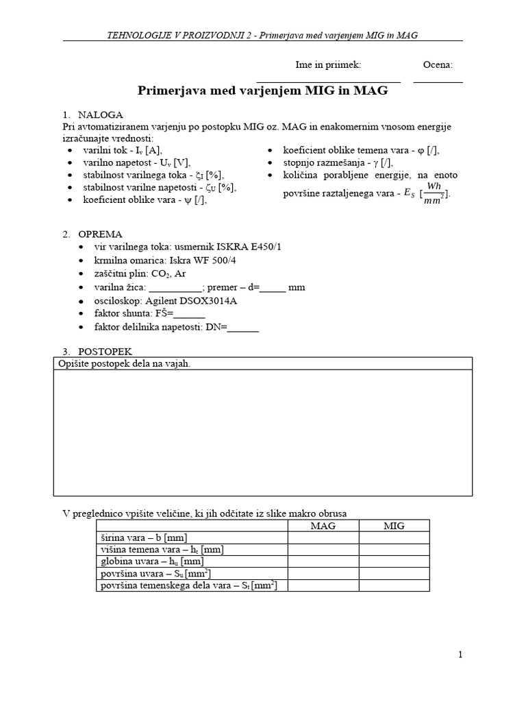 1-2 - LV - Primerjava Med Varjenjem MIG in MAG - V LABU | PDF