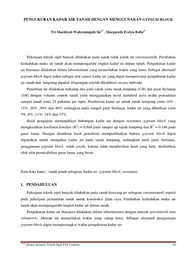 ID Pengukuran Kadar Air Tanah Dengan Menggu | PDF | Sains & Matematika ...