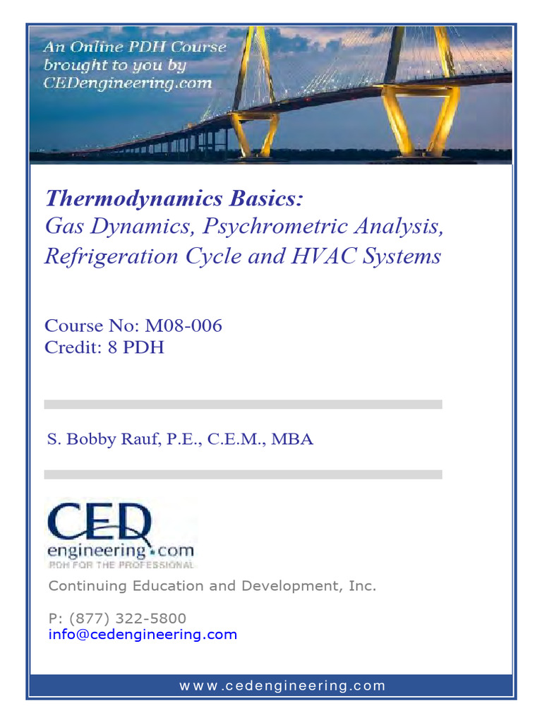 M08-006 - Thermodynamics Basics - Gas Dynamics, Psychrometric Analysis ...