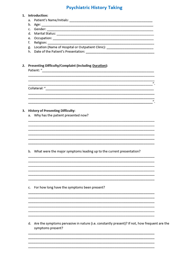 Psychiatric History Taking | PDF | Substance Abuse | Alcoholism