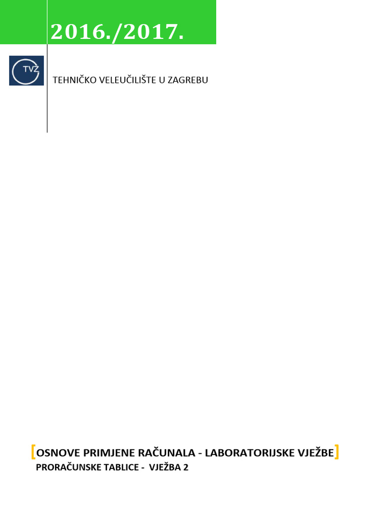 Excel 2 - Zadaci | PDF