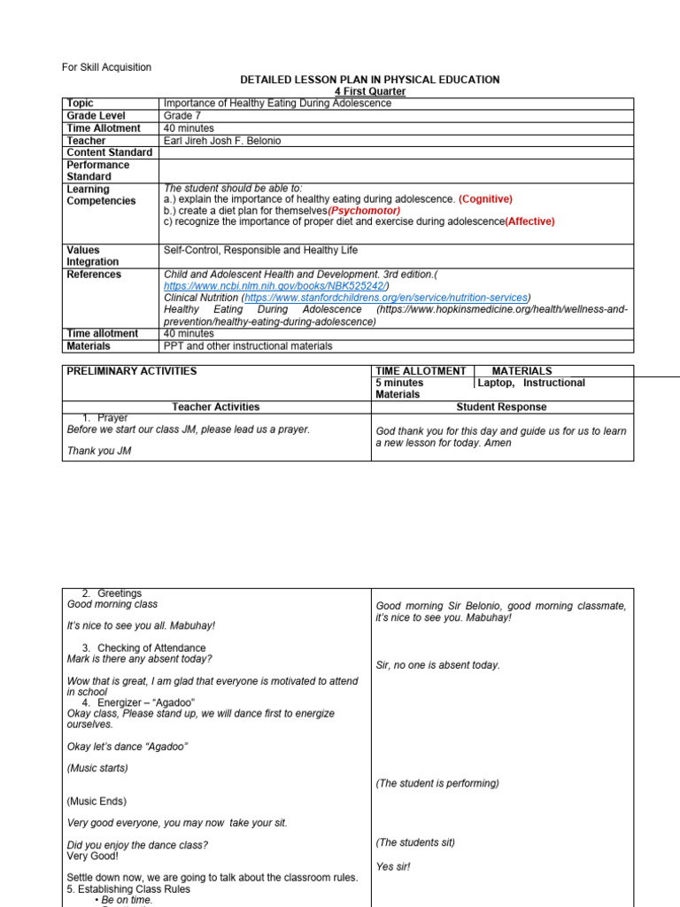 For Skill Acquisition | PDF