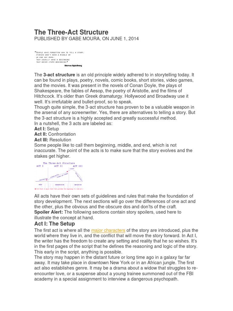 The Three ACT Structure | PDF | Camera Lens | Zoom Lens