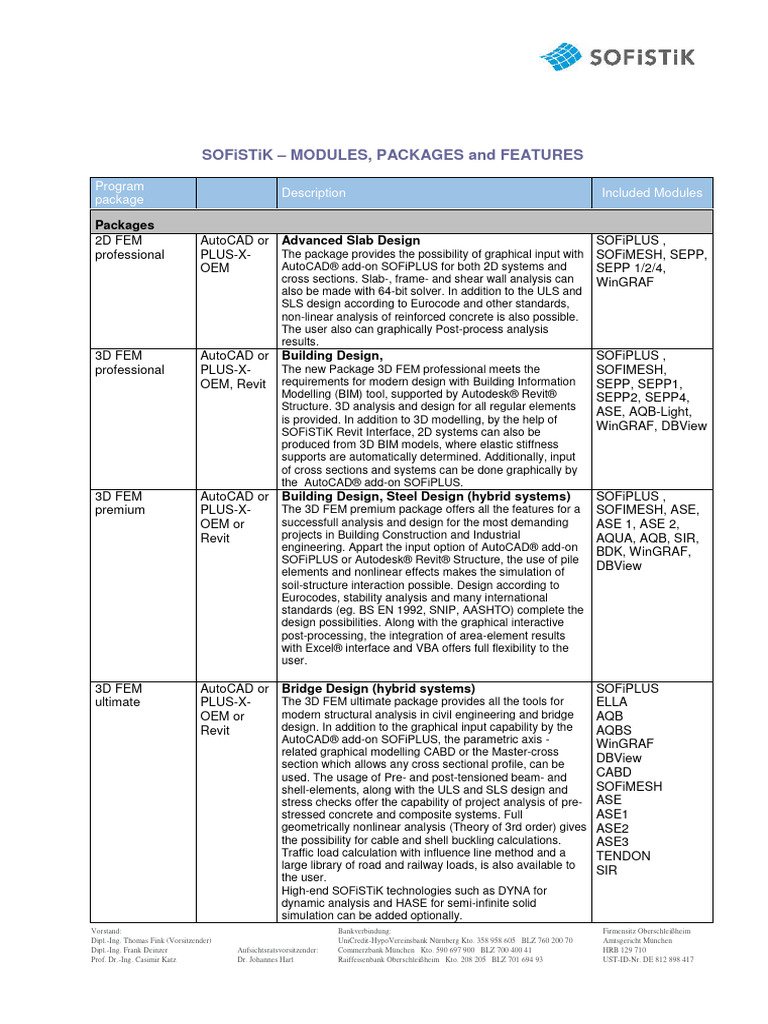 SOFiSTiK Modules English | PDF | Autodesk Revit | Beam (Structure)
