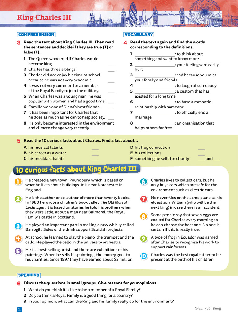 King Charles Worksheet Keys Combined 2 | PDF | History | Classics