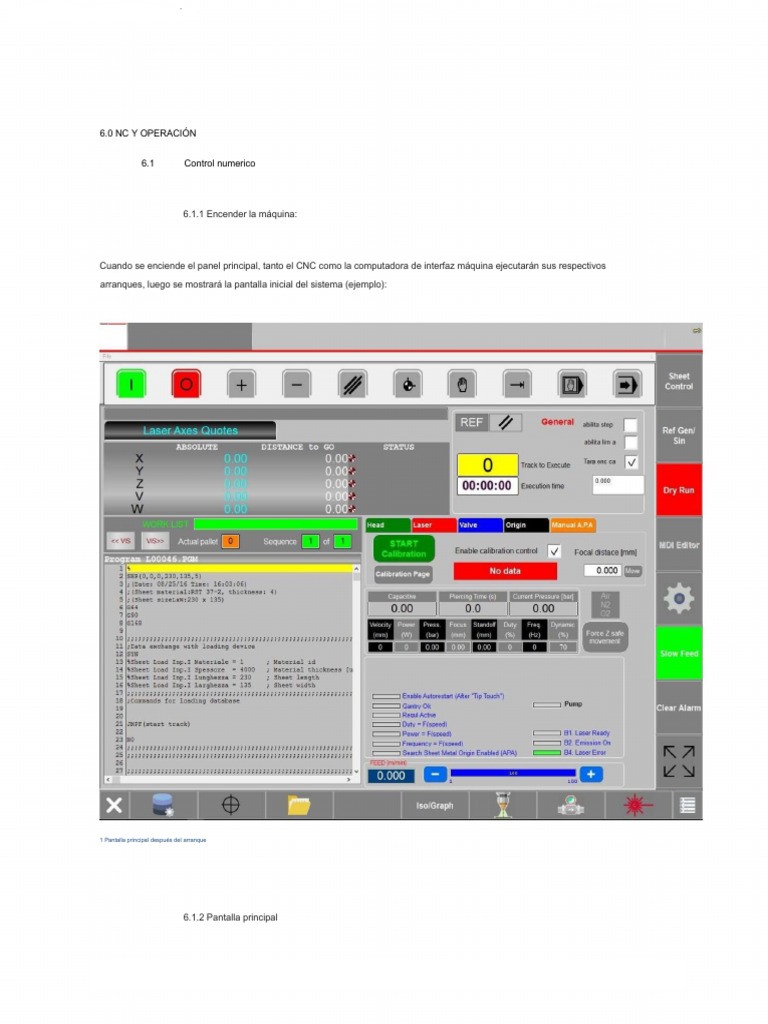 Manual Operation CNC Laser ESPAÑOL | PDF | Programa de computadora | Programación