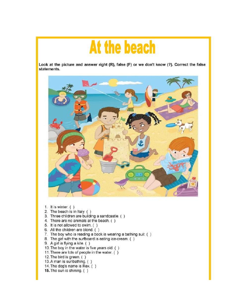 Picture Descriptions ESL | PDF
