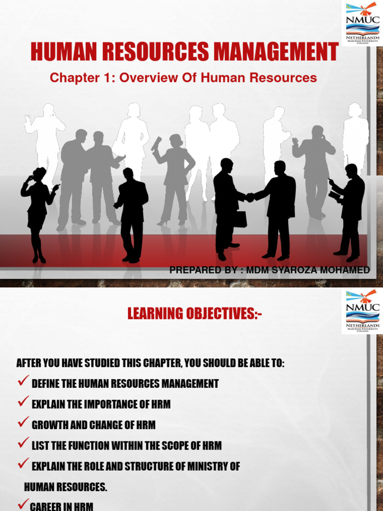 Chapter 1 - An Overview of HRM (1) | PDF | Human Resource Management | Human Resources