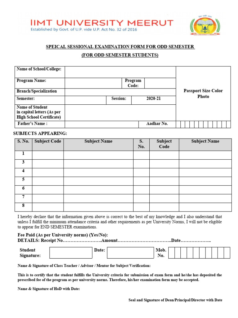 Sessional EXAM FORM 1 | PDF
