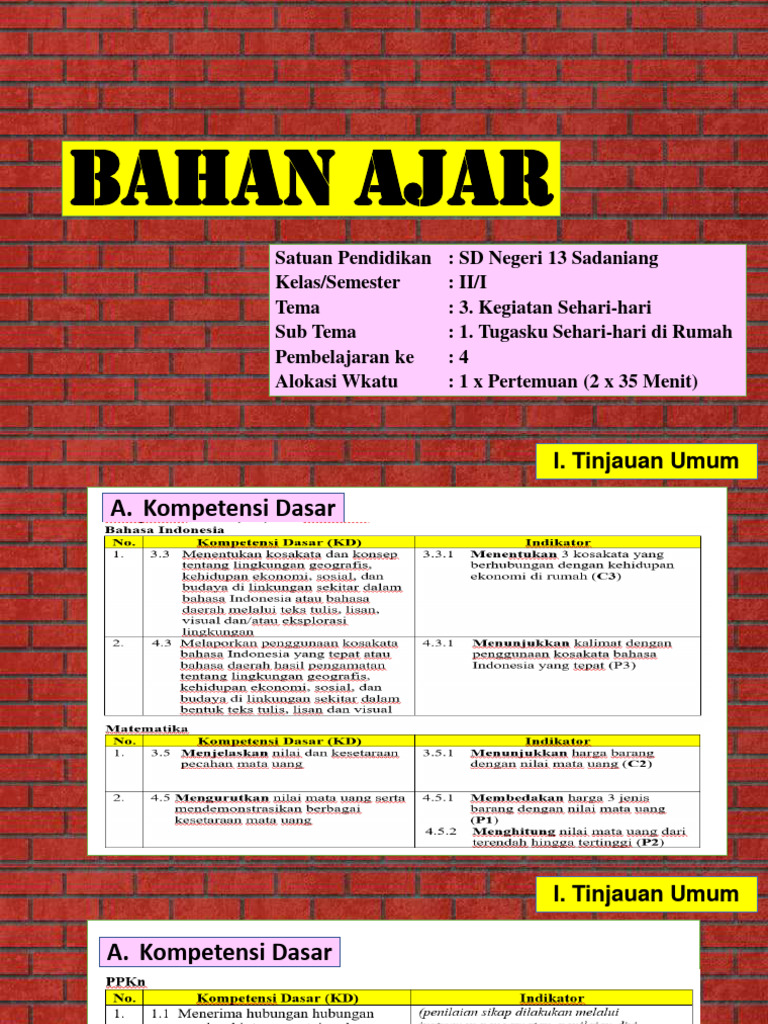 Bahan Ajar Kelas 2 Tema 3 Subtema 1 Pembelajaran 4 | PDF