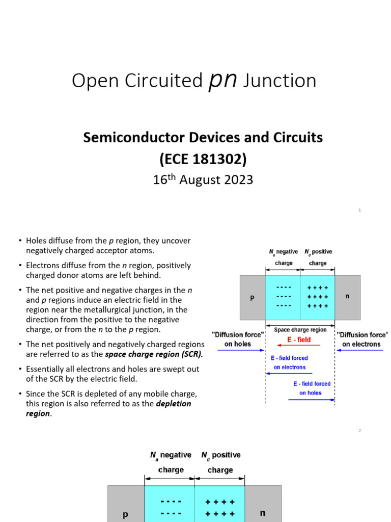 Open Circuited PN Junction | PDF | P–N Junction | Physics