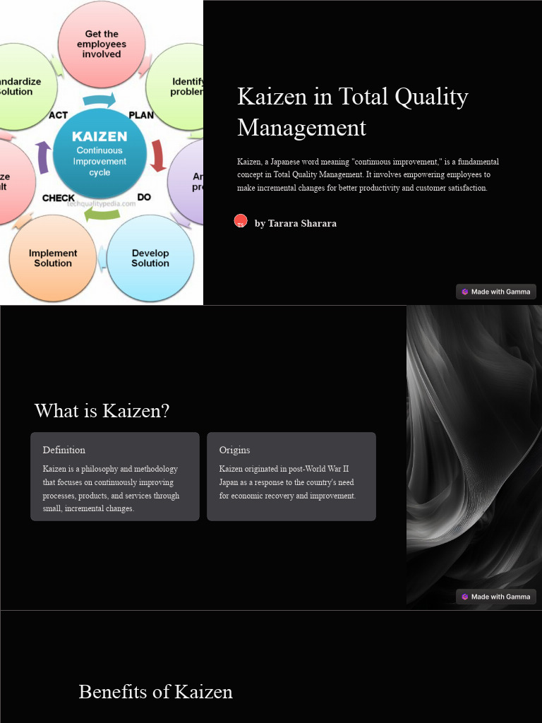 Kaizen in Total Quality Management | Download Free PDF | Quality ...