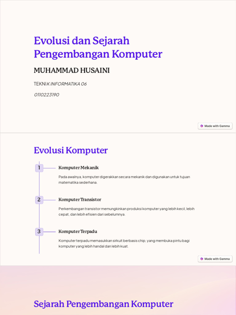 Evolusi Dan Sejarah Pengembangan Komputer | PDF | Seni | Komputer