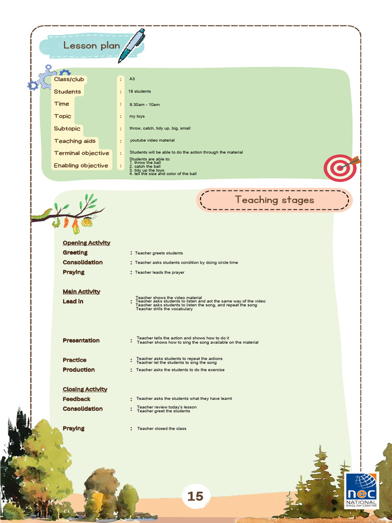 Lesson Plan Week 14 - A3 | PDF
