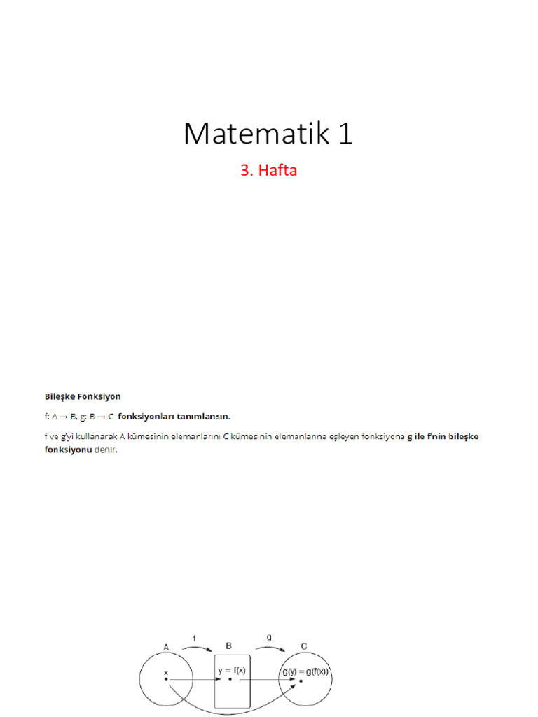 Matematik 1 3. Hafta | PDF