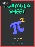 Class 10 Maths Formula Sheet | PDF | Factorization | Quadratic Equation