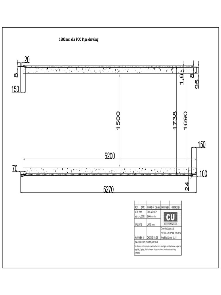 1500mm PCCP Drawing Model | PDF