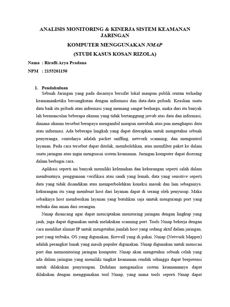 Analisis Monitoring | PDF | Bisnis | Komputer