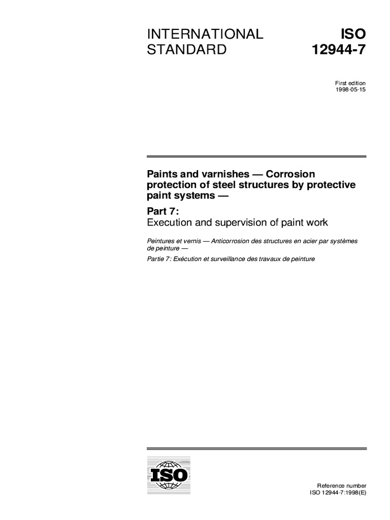 Iso 12944-7-1998 | PDF | Specification (Technical Standard) | Paint