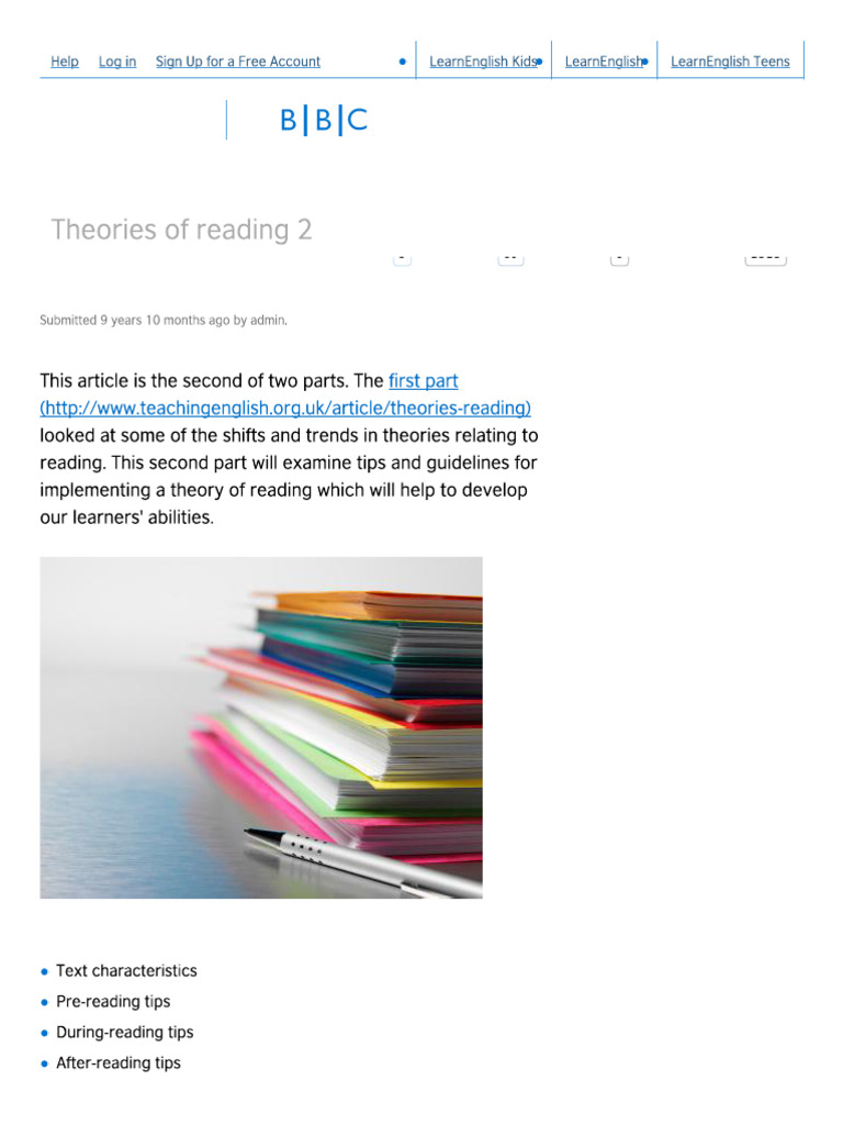 Theories of Reading 2 - TeachingEnglish - British Council - BBC | PDF Theories of Reading 2 - TeachingEnglish - British Council - BBC | PDF