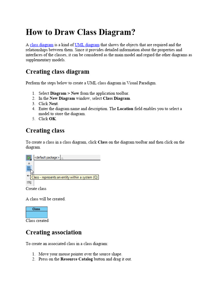 How To Draw Class Diagram | Download Free PDF | Use Case | Unified ...